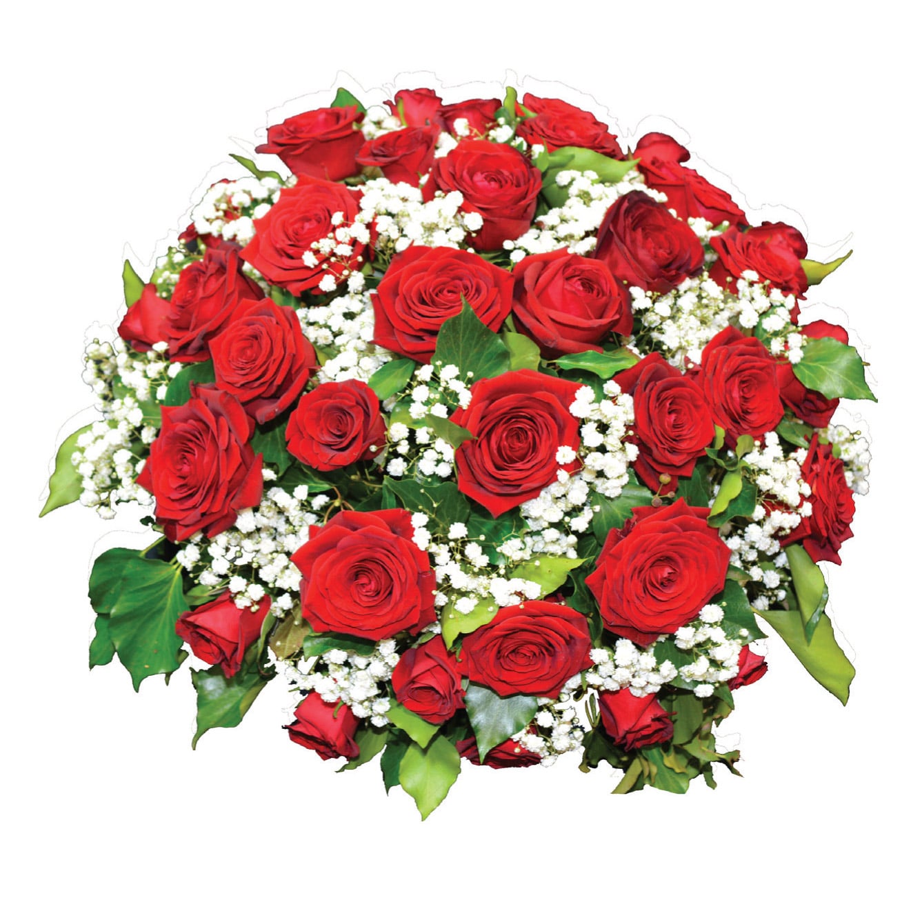 Panier de roses rouges - Pompes funèbres Canard