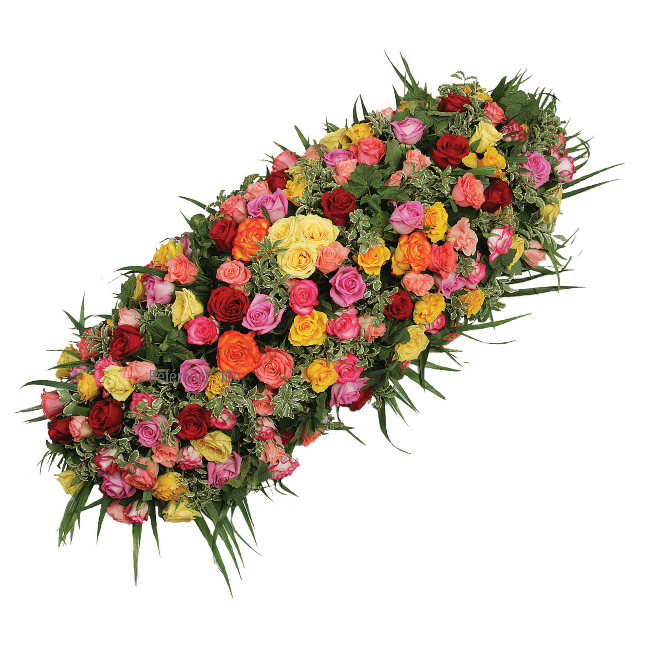 Raquette de roses - Pompes funèbres Canard